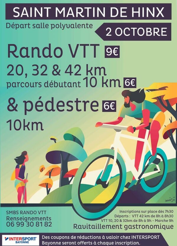 Rando VTT et PEDESTRE à Saint-Martin-de-Hinx